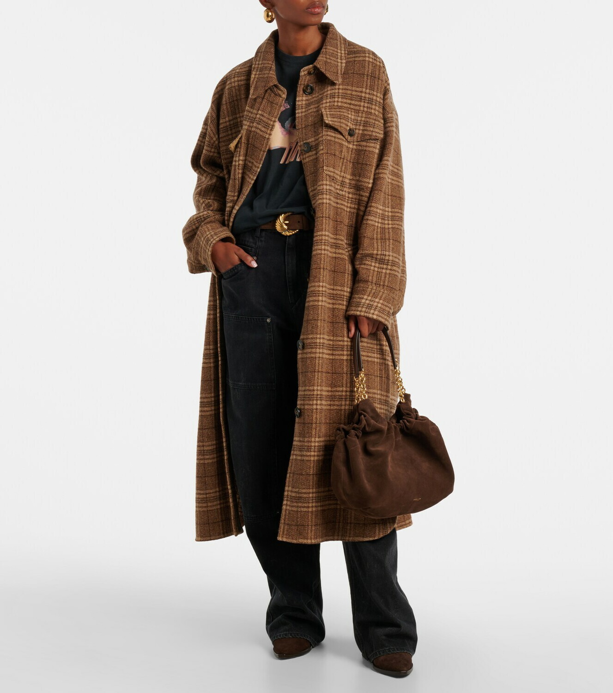 DeMellier Miami Medium suede shoulder bag DeMellier