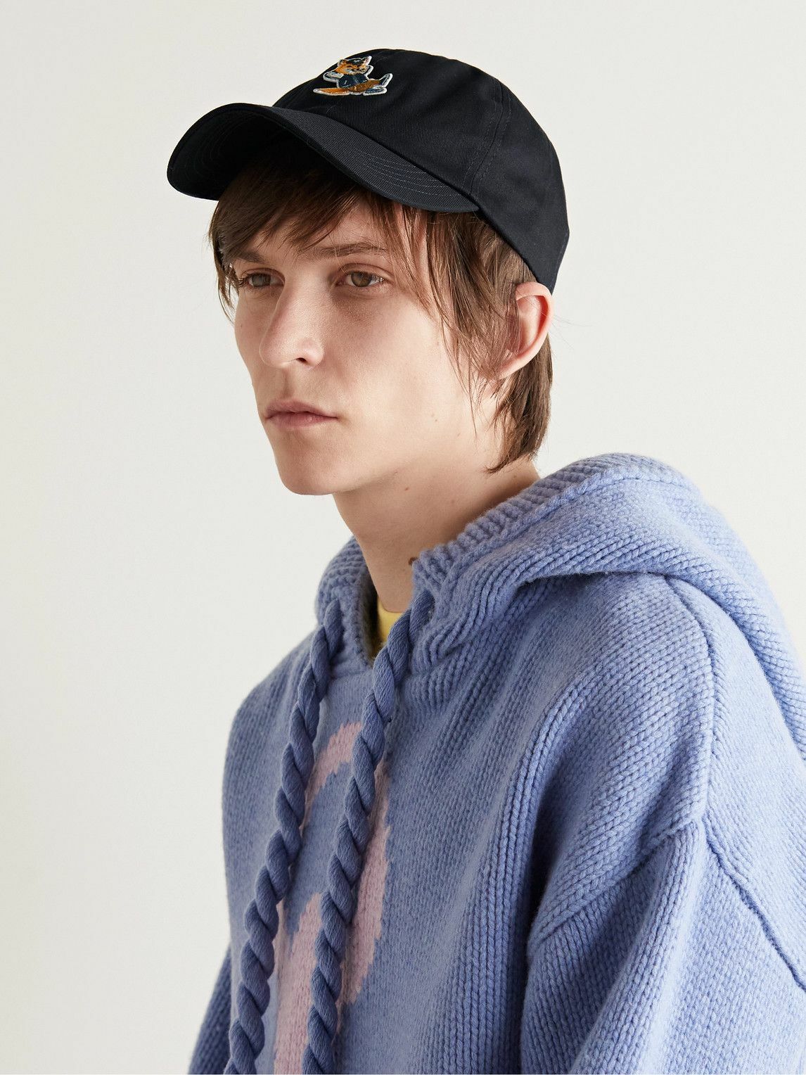 Maison Kitsuné - Logo-Appliquéd Cotton-Twill Baseball Cap Maison Kitsune