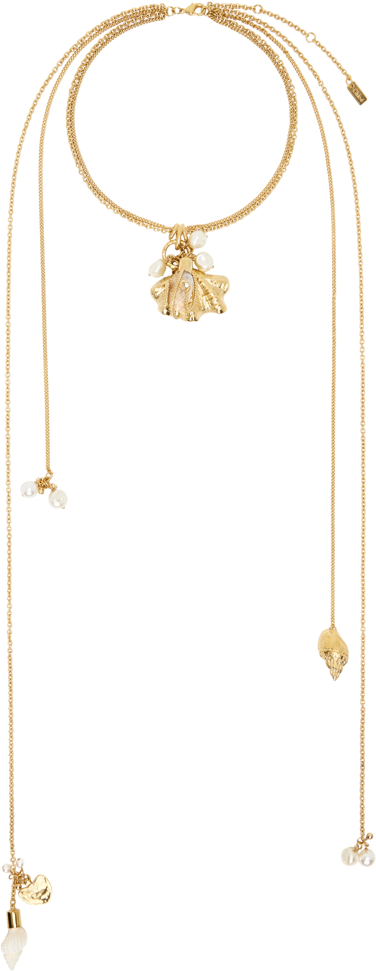Chloé Gold 'The Chloe Shells Scarf' Necklace Chloe