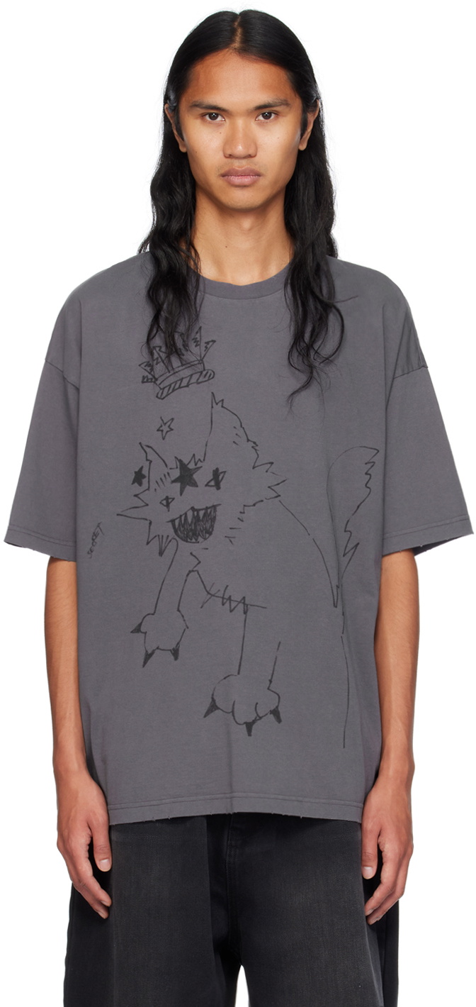 We11done Gray Monster T-Shirt We11done