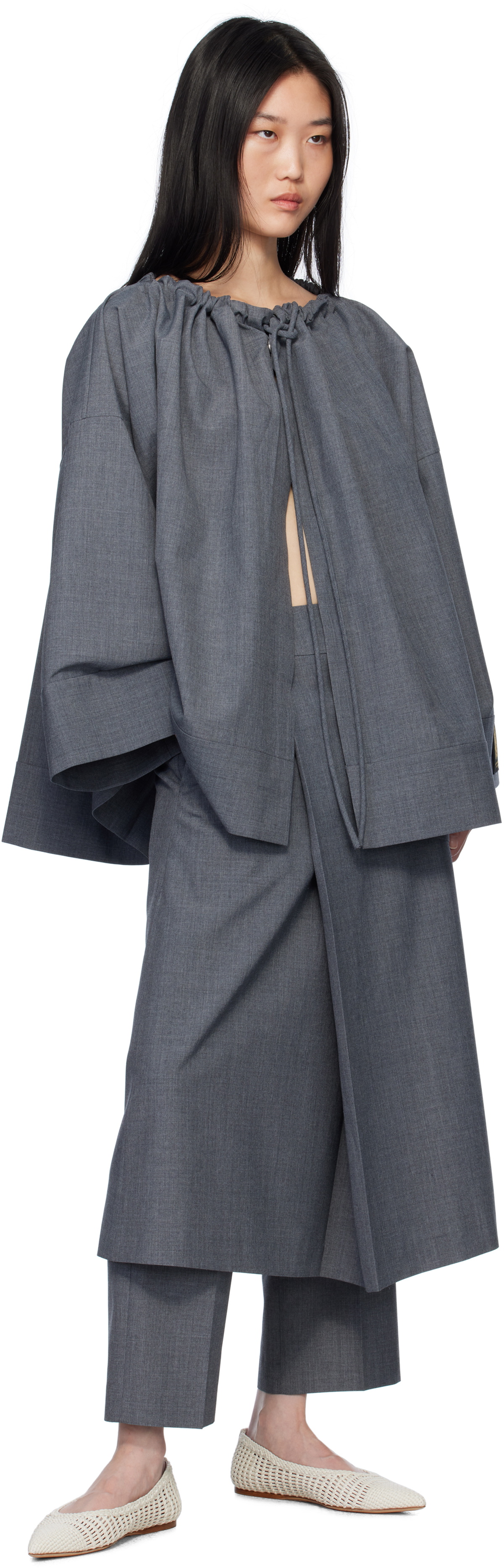 AO Yes Gray Drawstring Jacket