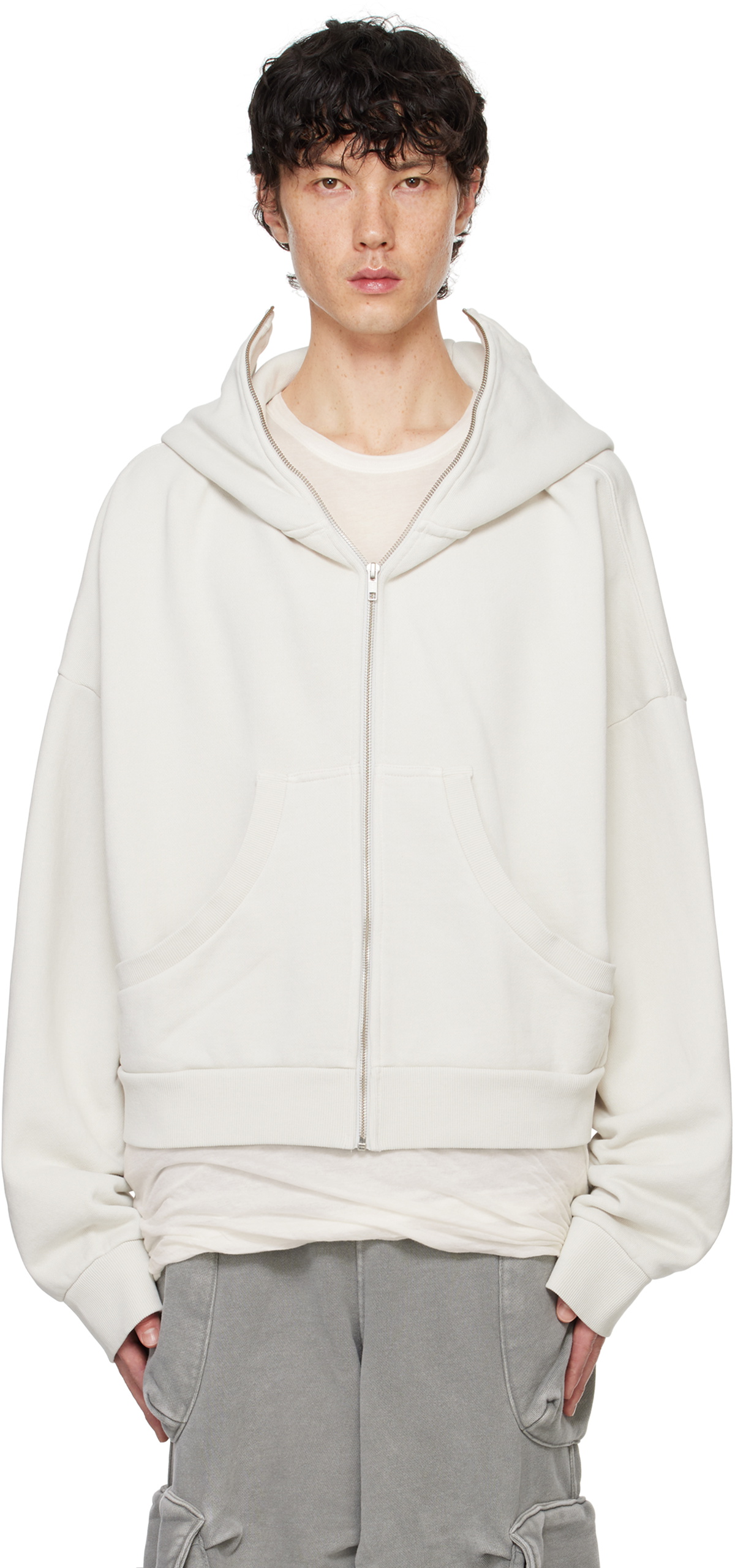 Entire Studios Off-White Full Zip Hoodie Entire Studios