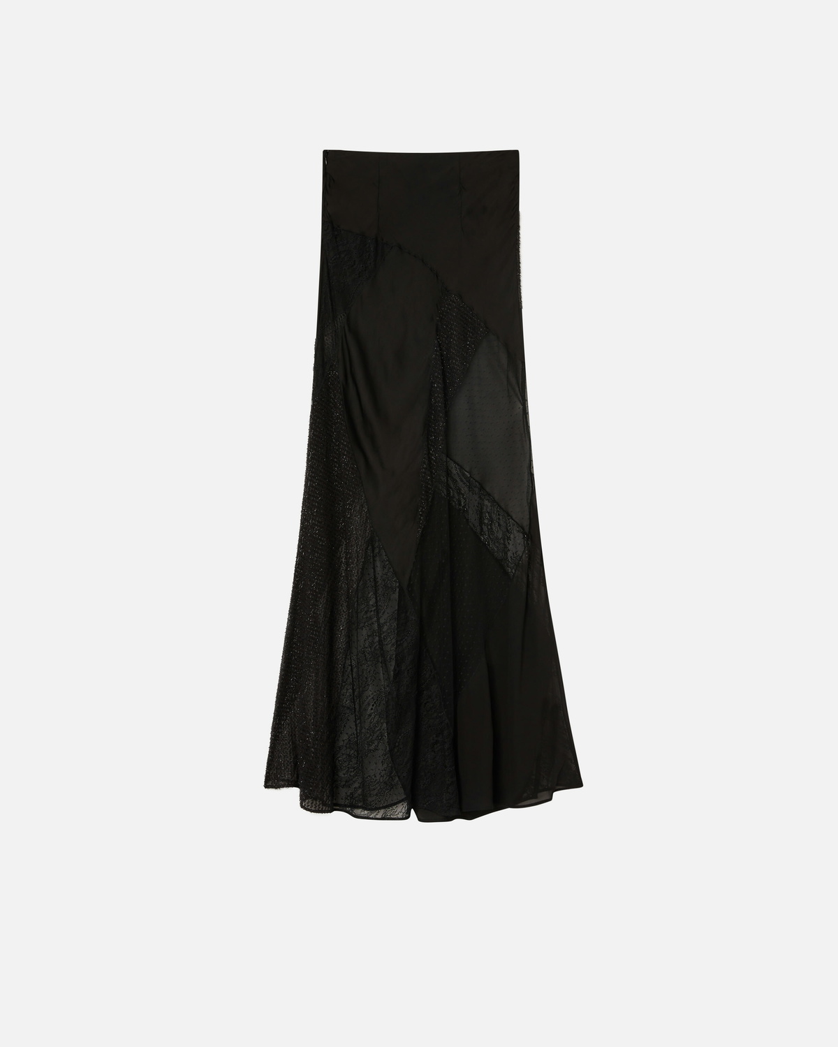 Pinko Elegant Patchwork Skirt Limo Black Pinko