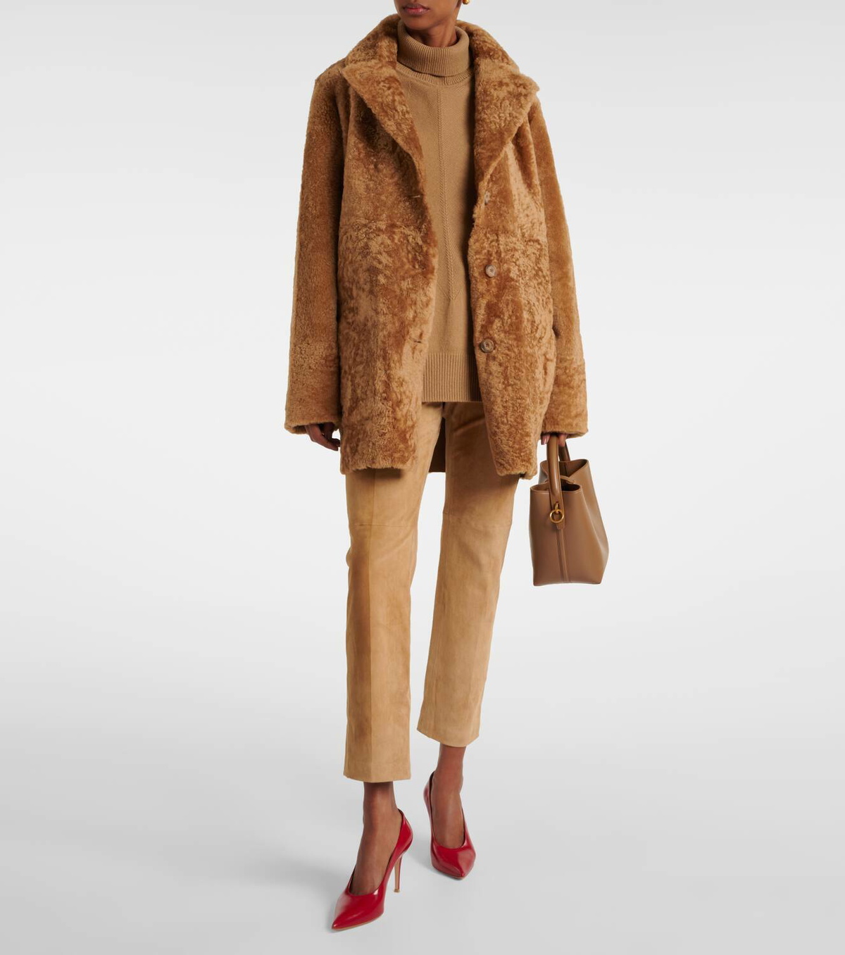 Joseph Leman reversible leather wrap coat Joseph