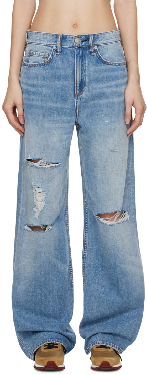 Rag Bone Blue Logan Jeans Rag And Bone