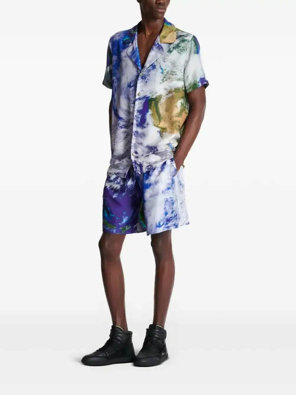 Balmain Earth-Print Shirt Balmain