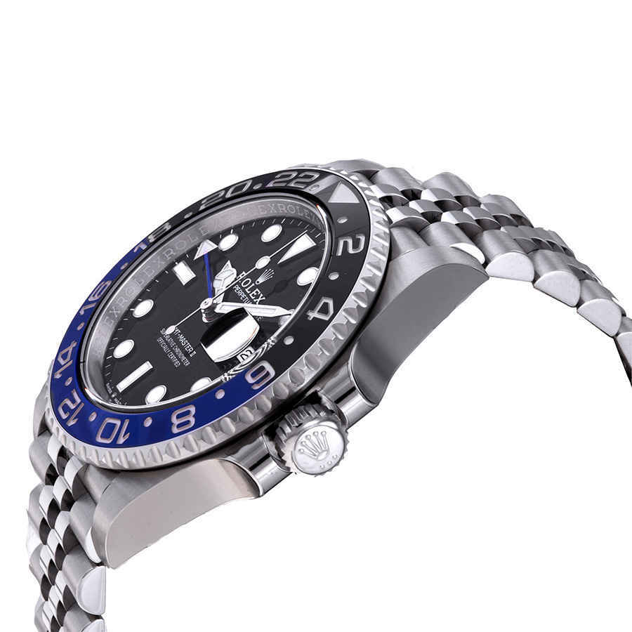 Rolex GMT-Master II GMT Black Dial Batman Bezel Mens Watch 126710blnr Rolex