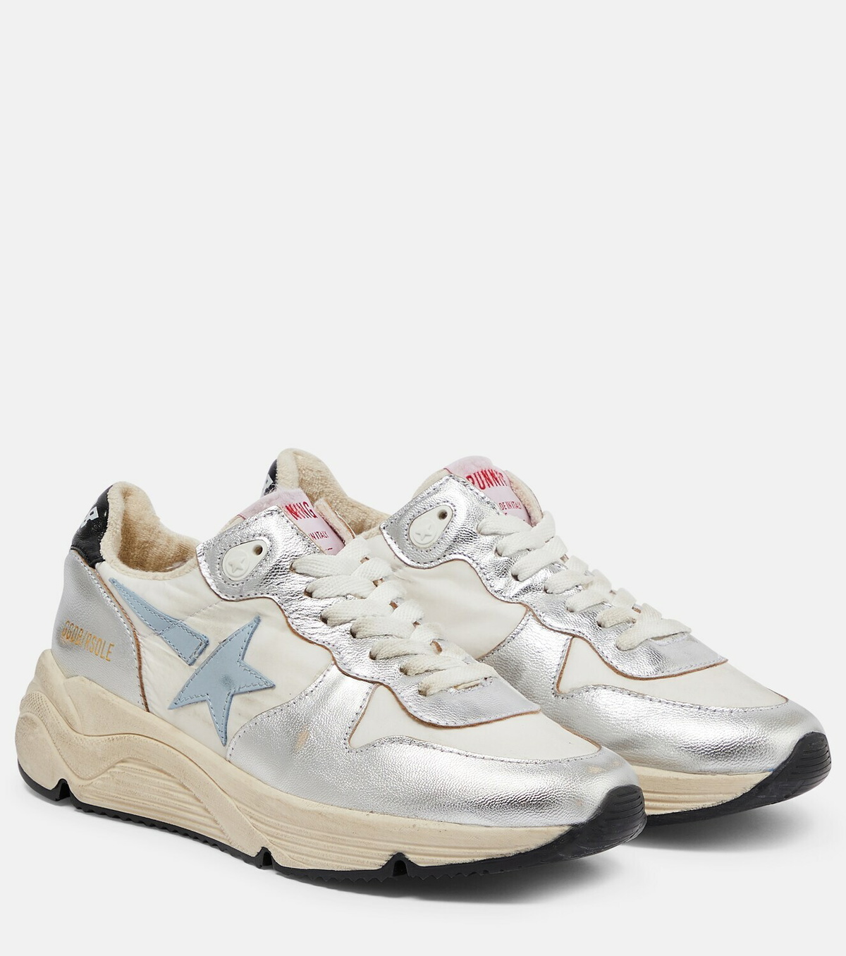 Golden Goose - Running Sole metallic leather sneakers Golden Goose ...