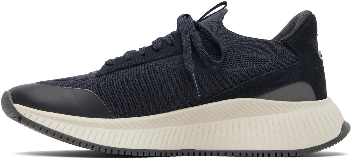 BOSS Navy TTNM EVO Knitted Sneakers BOSS