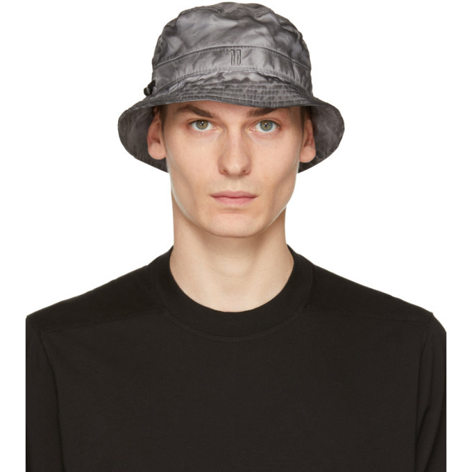 11 by Boris Bidjan Saberi Grey New Era Edition Logo Bucket Hat 11 by ...