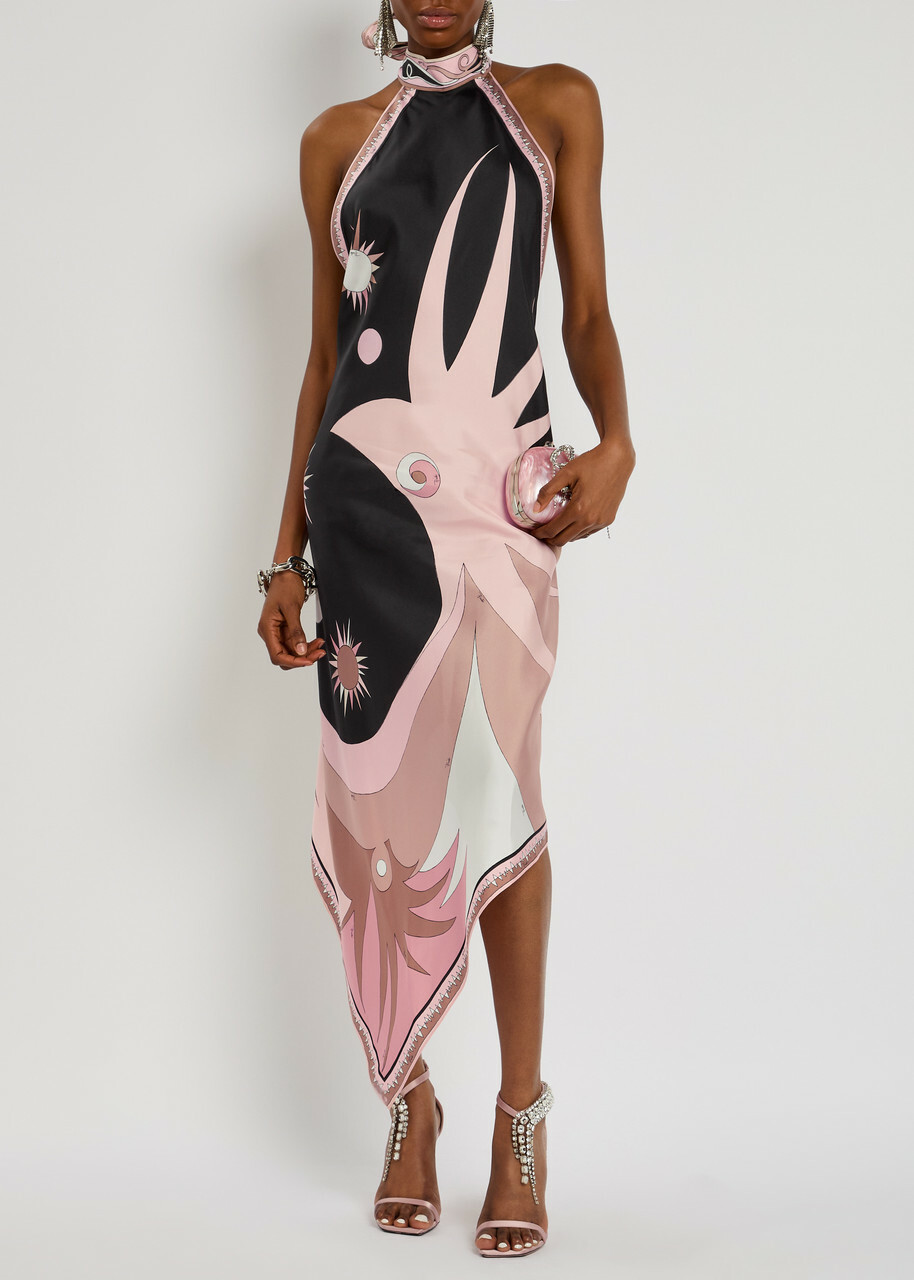 Pucci Stella Printed Silk-twill Midi Dress Multi Print Emilio Pucci