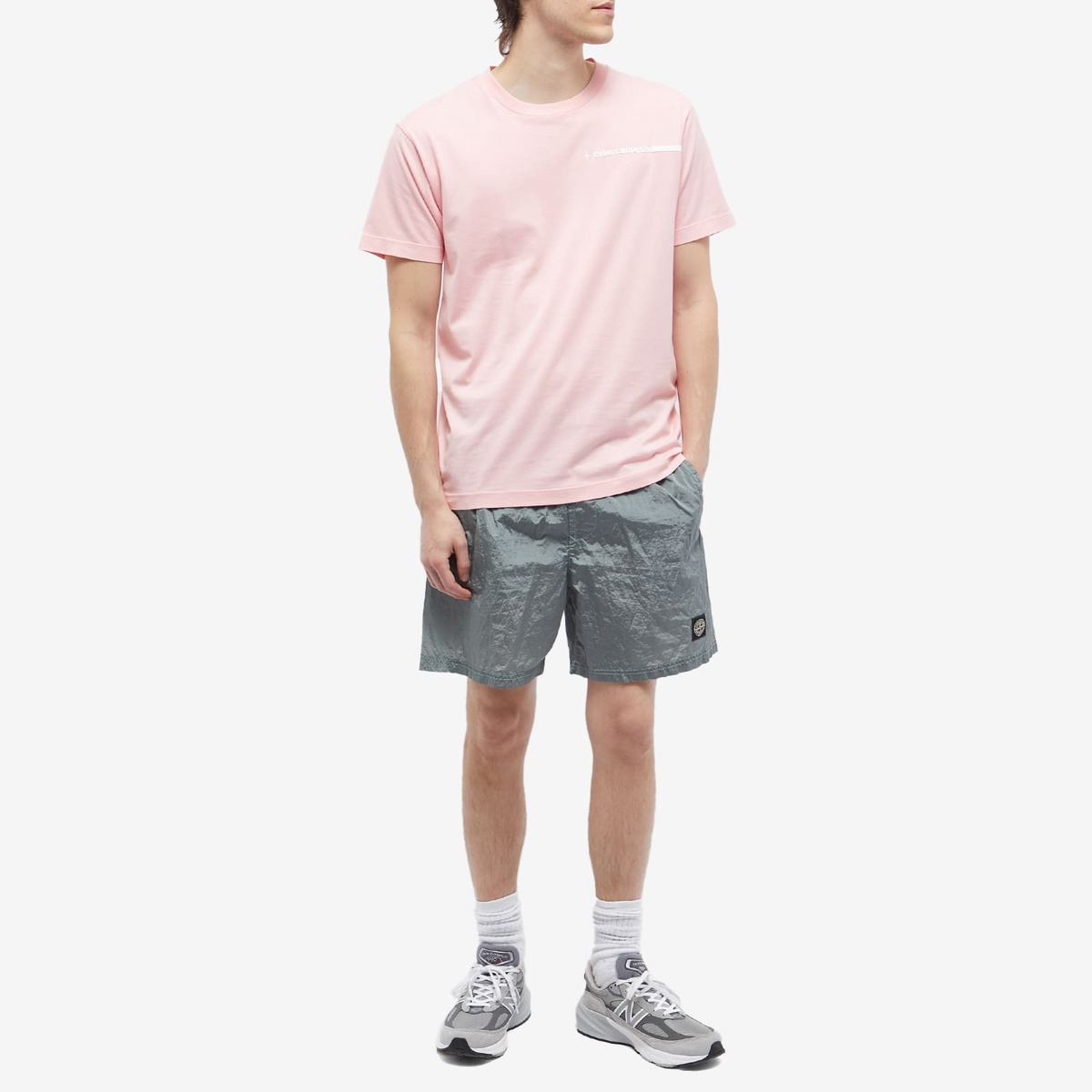 Stone Island Men's Micro Graphics Three T-Shirt in Pink Stone Island