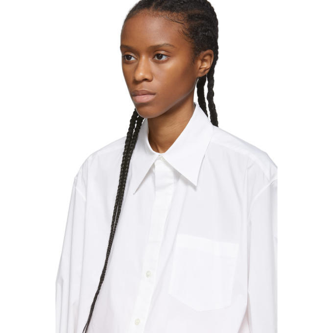 Toga White Stretch Broad Shirt Toga Pulla