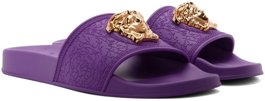 Versace Purple Palazzo Slides Versace