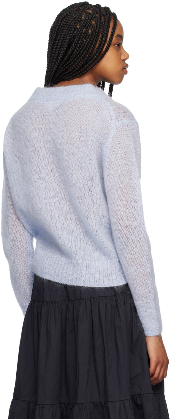 GANNI Blue V-Neck Sweater GANNI