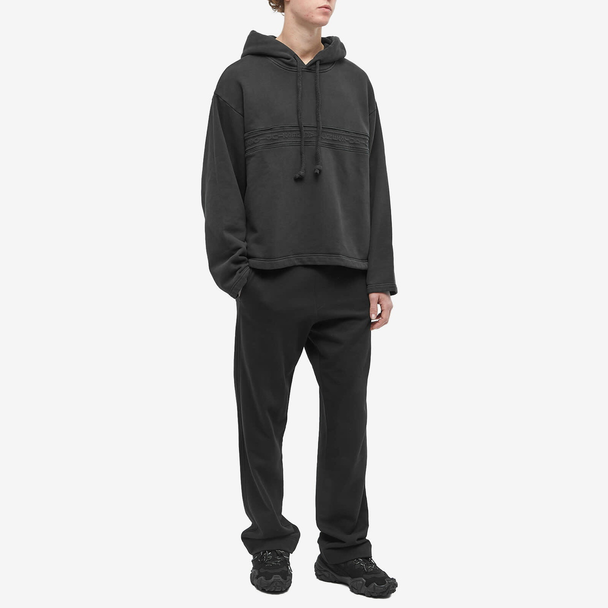 Acne Studios Men's Farmy Chain Rib Hoody in Black Acne Studios