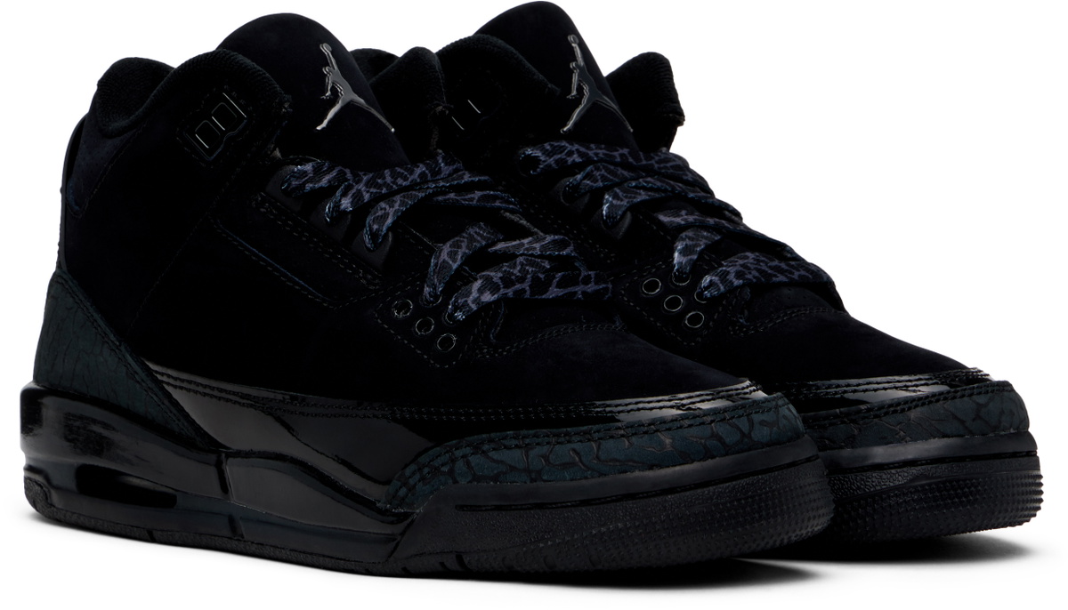 Nike Jordan Big Kids Black Air Jordan 3 Retro 'Black Cat' Sneakers Nike ...