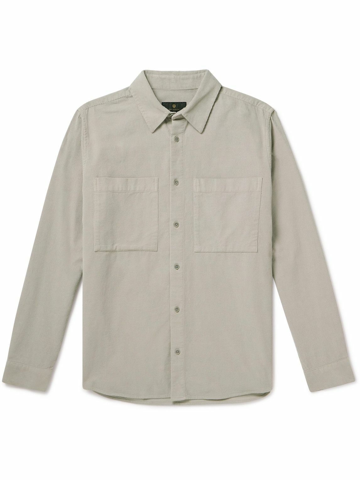 Belstaff - Foundry Garment-Dyed Cotton-Corduroy Shirt - Gray Belstaff