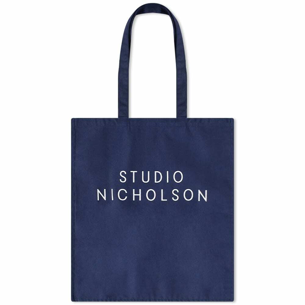 Studio Nicholson Men's Logo Tote in Dark Navy Studio Nicholson