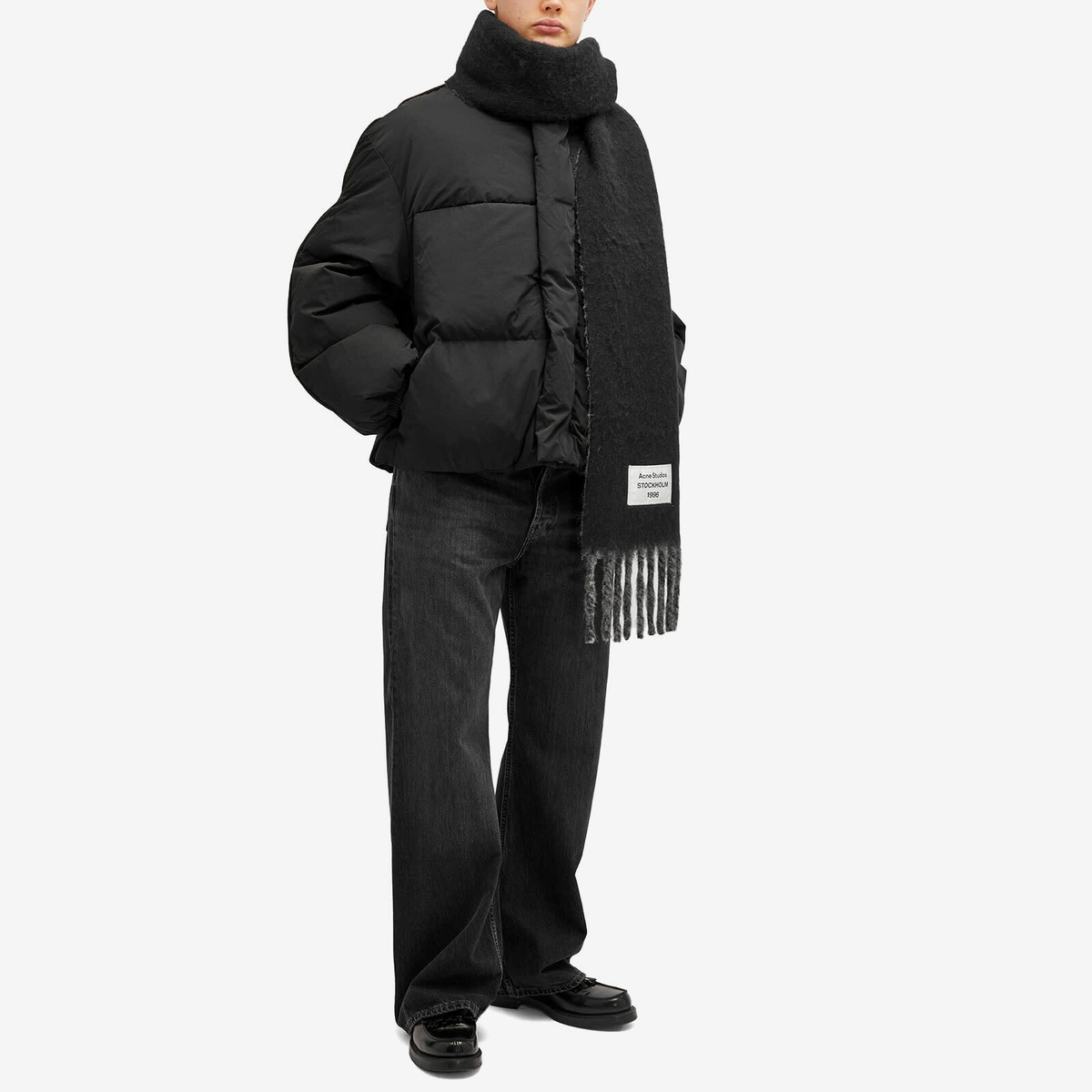Acne Studios Men's Odiset Spray Puffer Jacket in Black Acne Studios