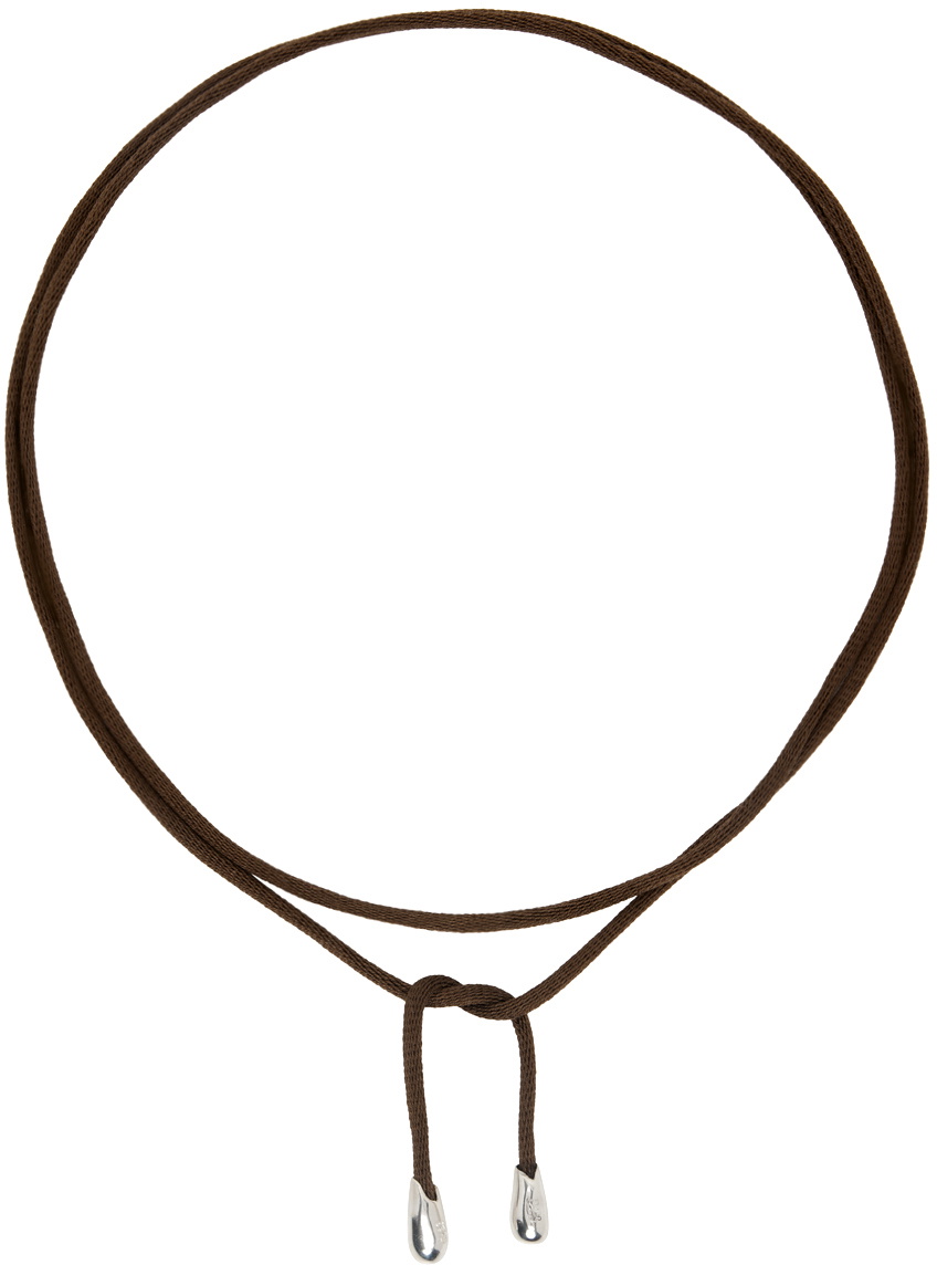 Sophie Buhai Brown Elegant Shoelace Choker Sophie Buhai