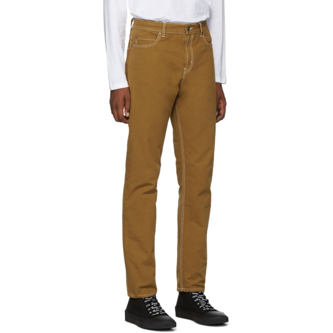 Hugo Tan Solid Relaxed-Fit Jeans Hugo Boss