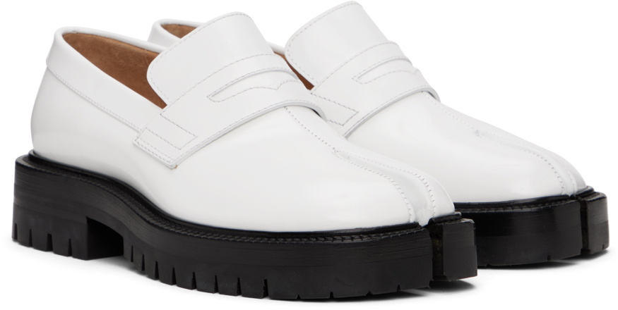 Maison Margiela White Tabi Loafers Maison Margiela