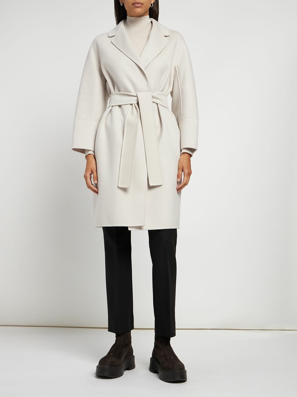 'S MAX MARA Arona Belted Double Wool Coat S Max Mara