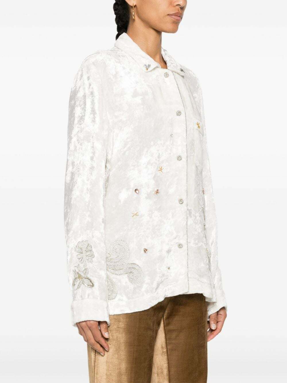 FORTE FORTE - Embroidered Velvet Shirt Forte Forte