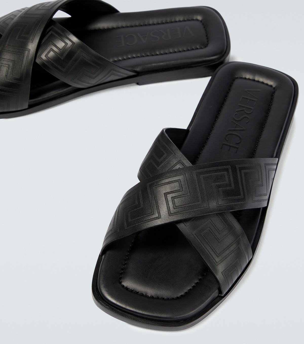 Versace - Greca leather slides Versace