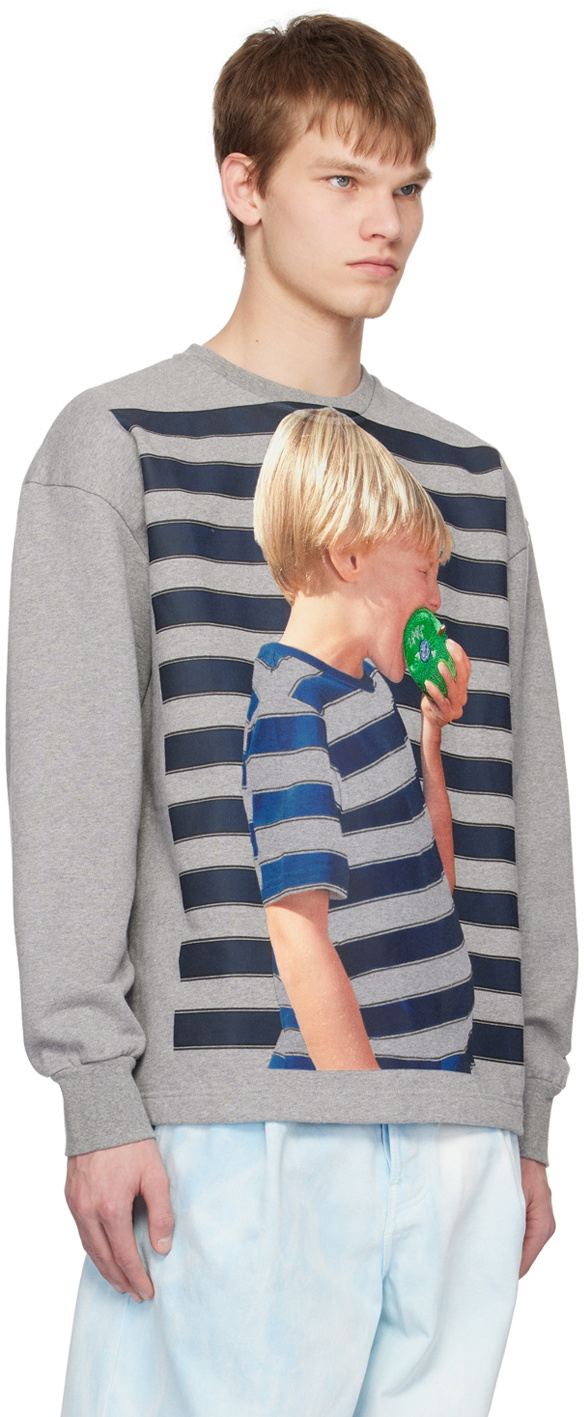 JW Anderson Gray 'Boy With Apple' Sweatshirt JW Anderson