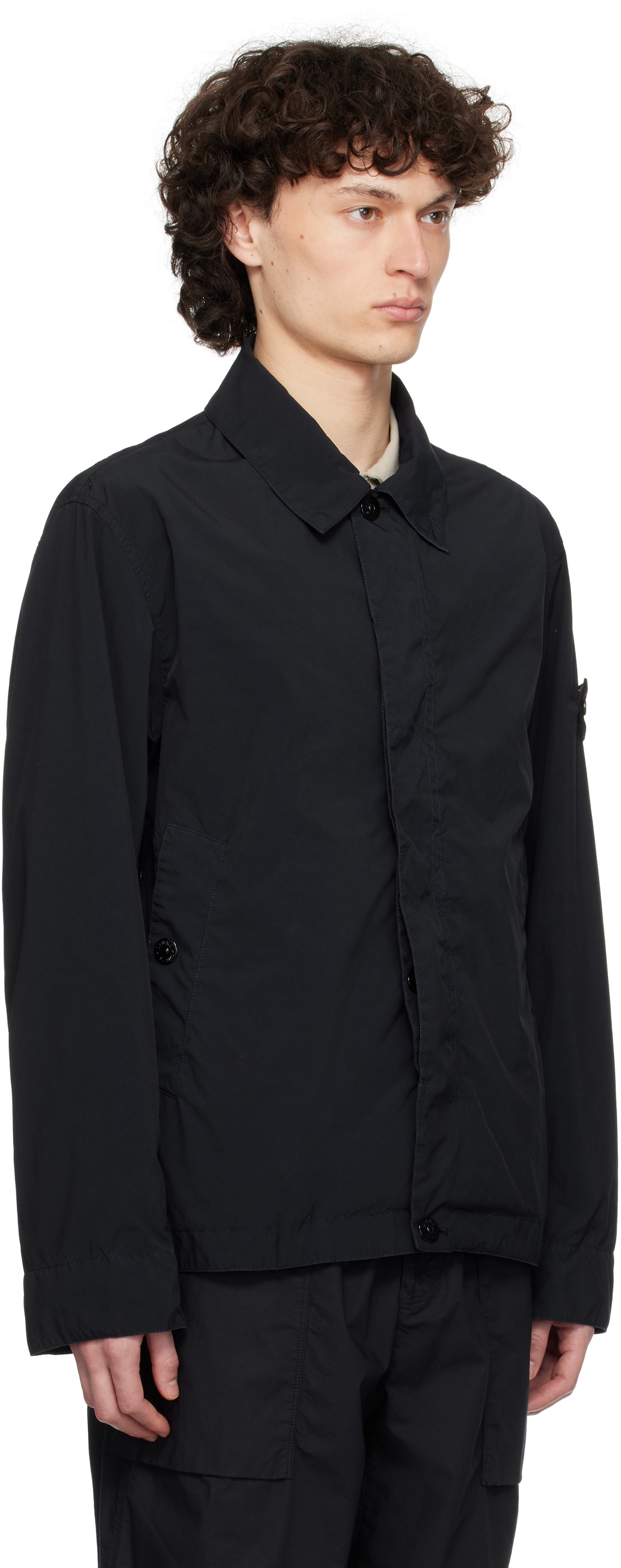 Stone Island Navy Light Compact Touch Poly-TC Jacket Stone Island