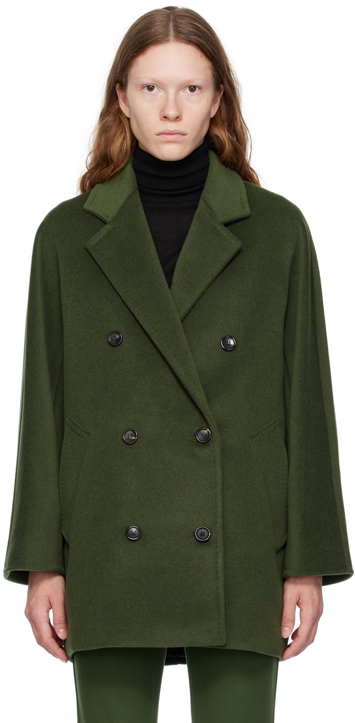 Max Mara Green Rebus Coat Max Mara