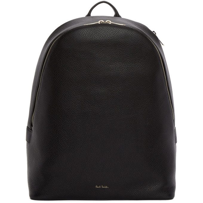 Paul Smith Black Leather Multistripe Backpack Paul Smith