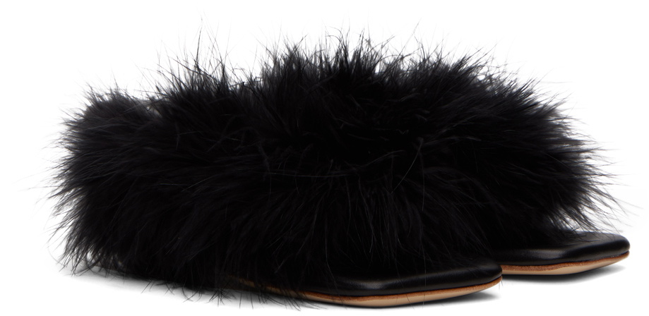 Sleeper Black Pom Heeled Sandals Sleeper