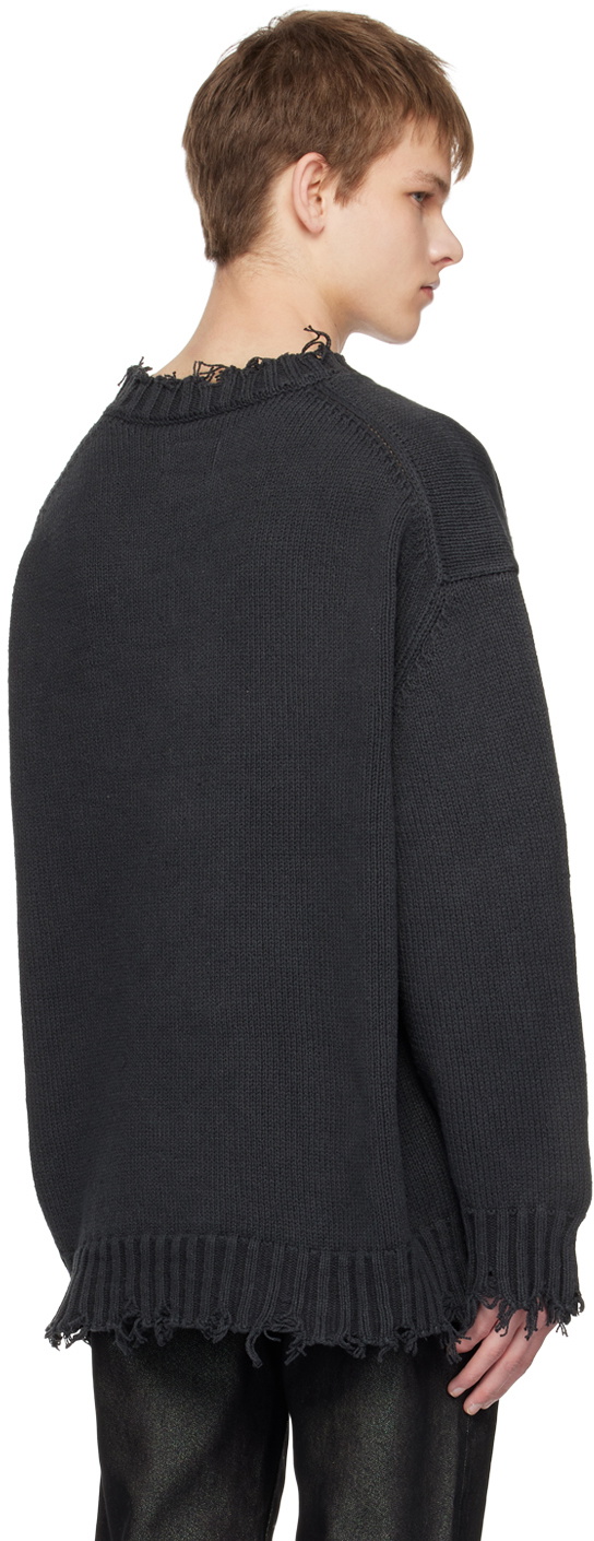 Doublet Black Distressed Sweater Doublet