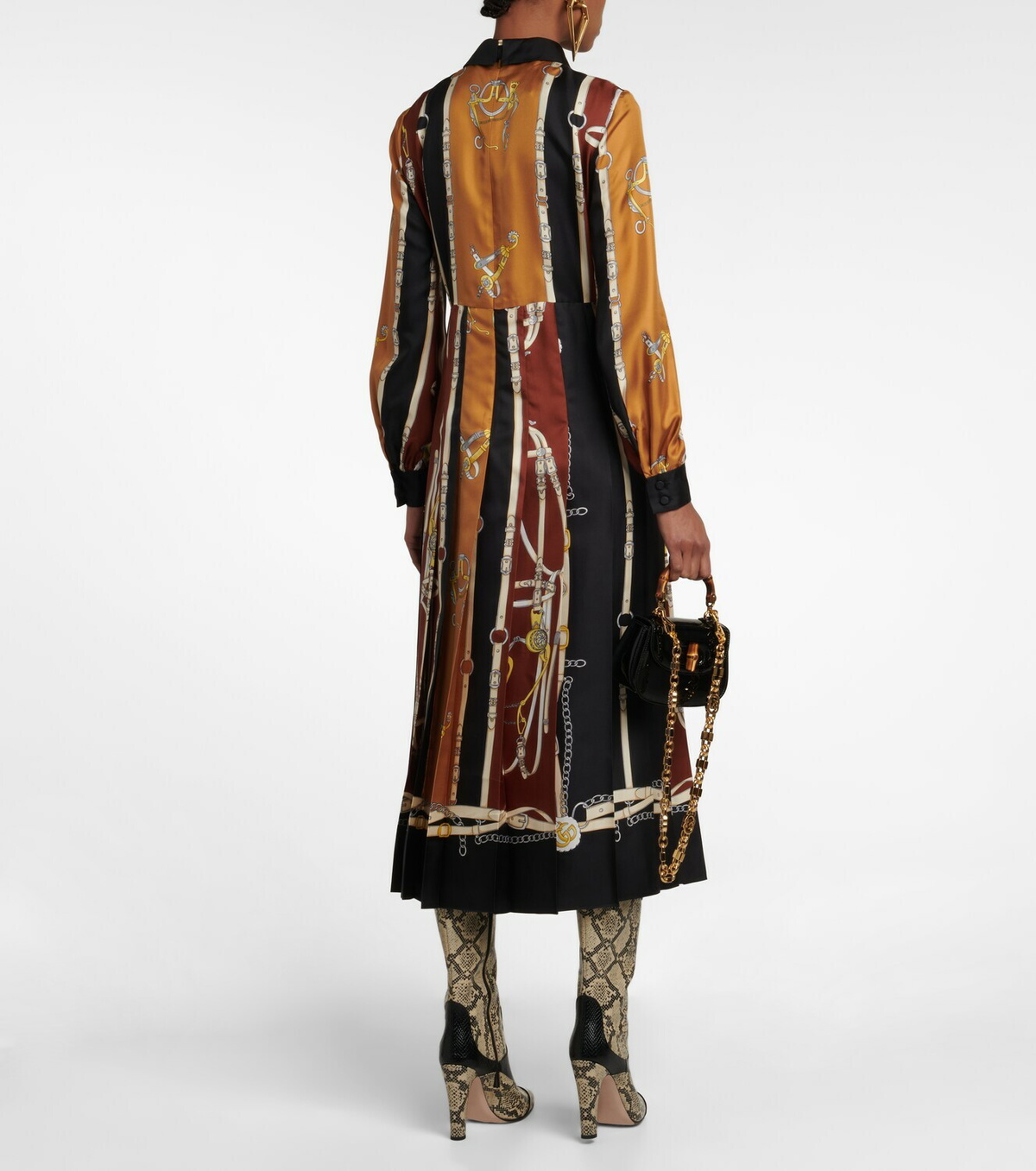 Gucci - Equestrian printed silk maxi dress Gucci