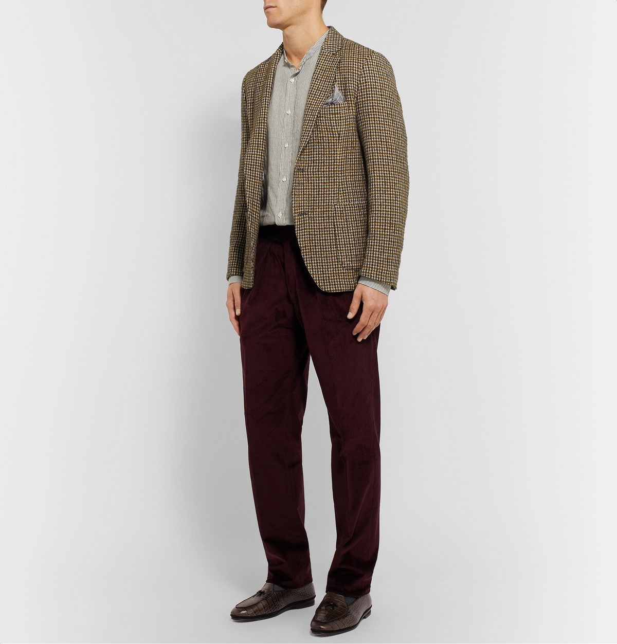 Rubinacci - Marphy Croc-Effect Leather Tasselled Loafers - Gray Rubinacci