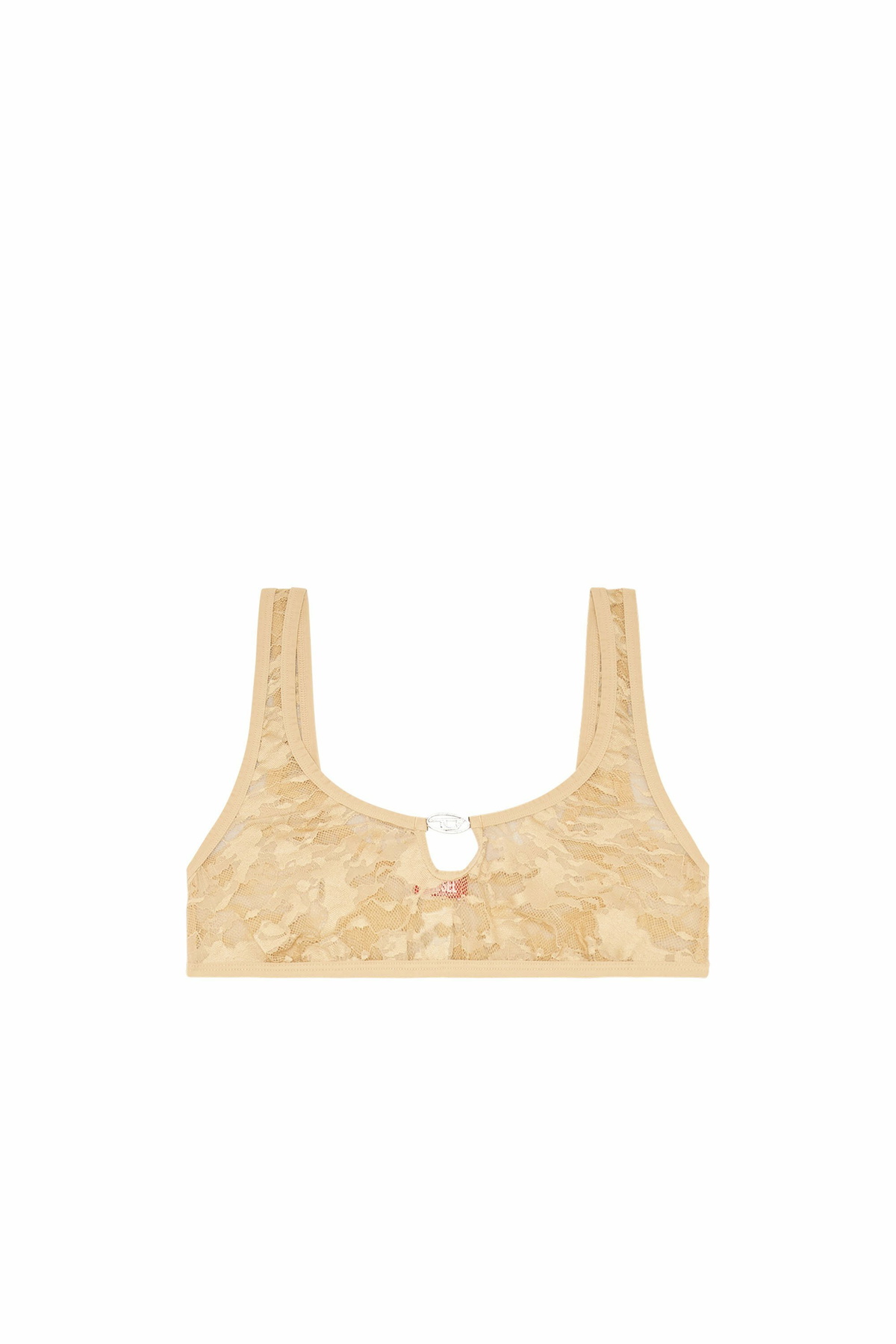 Diesel Camo lace bralette with Oval D plaque - Bras Womens in Brown Diesel