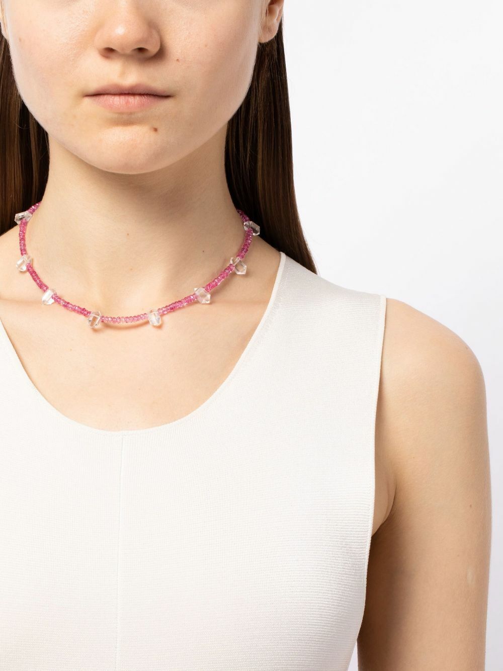 Roxanne First 9K Yellow Gold The Feeling Lucky Crystal Necklace Roxanne ...