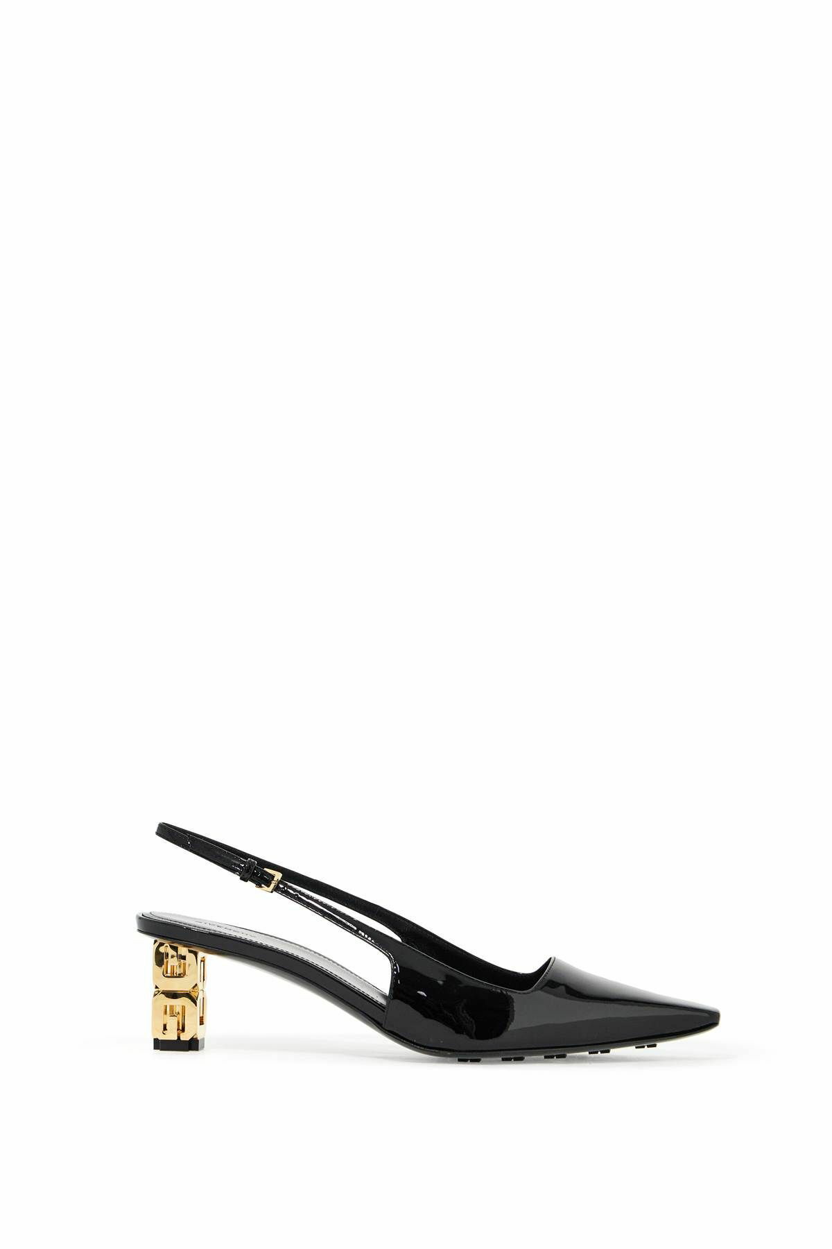 GIVENCHY g cube patent leather slingback décol Black Givenchy