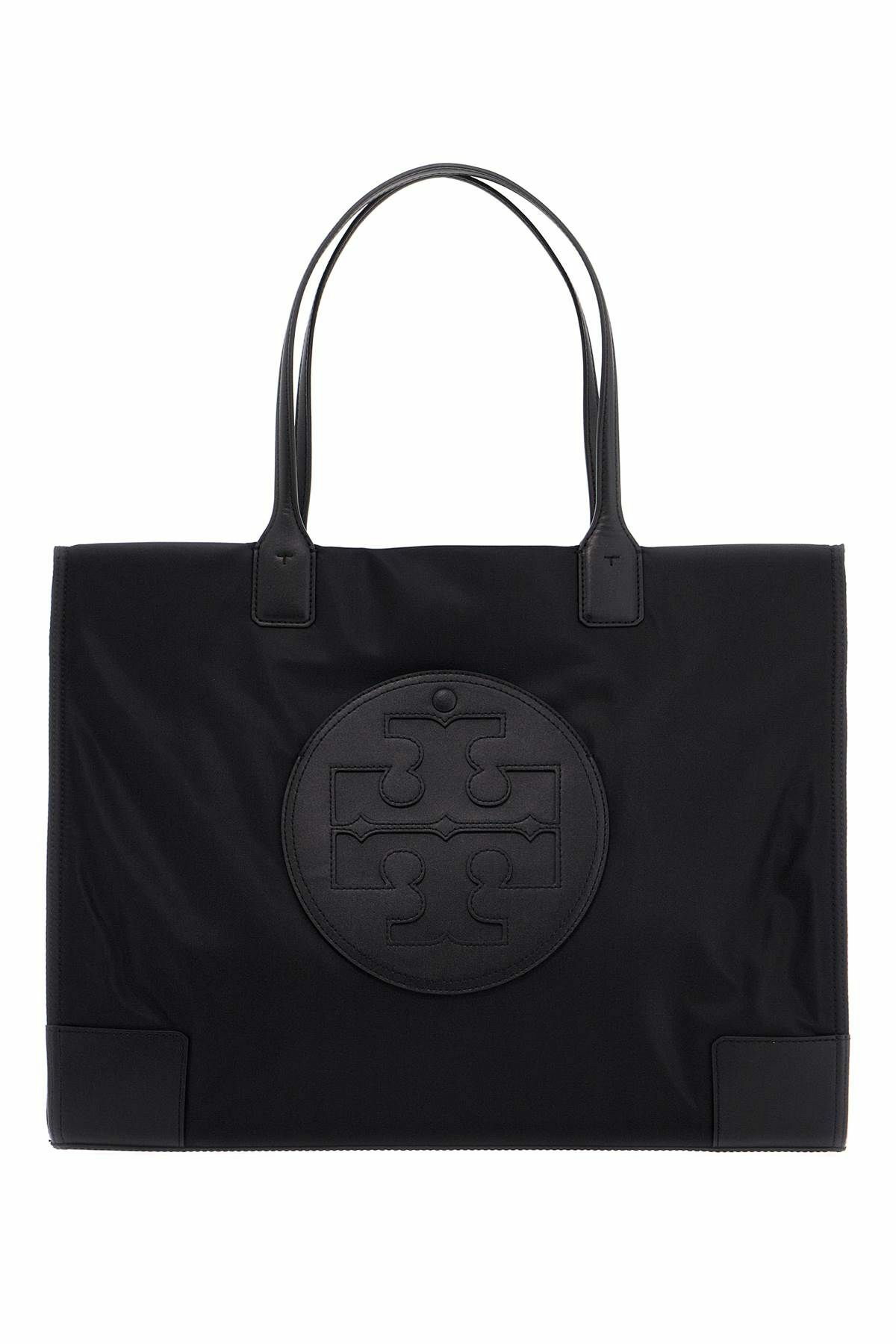 TORY BURCH ella mini tote bag in recycled nylon Black Tory Burch