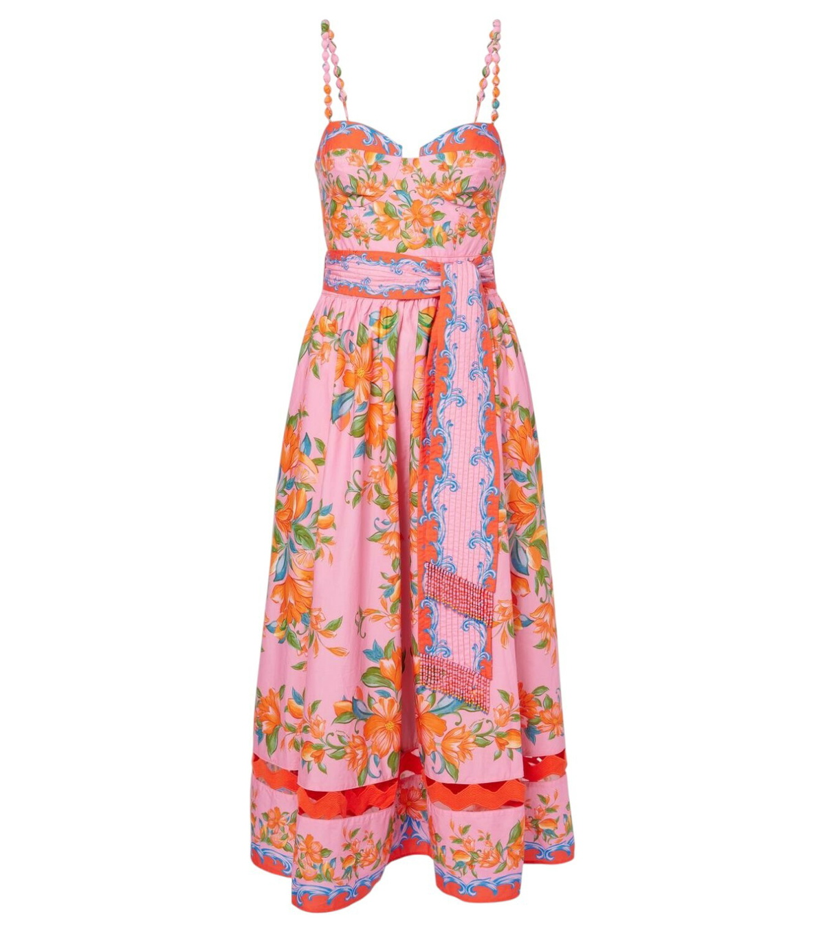 Farm Rio Sicily Flowers printed cotton midi dress Farm Rio