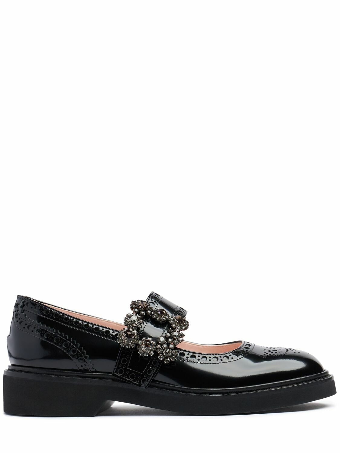 ROGER VIVIER 30mm Viv Rangers Flower Leather Loafers Roger Vivier