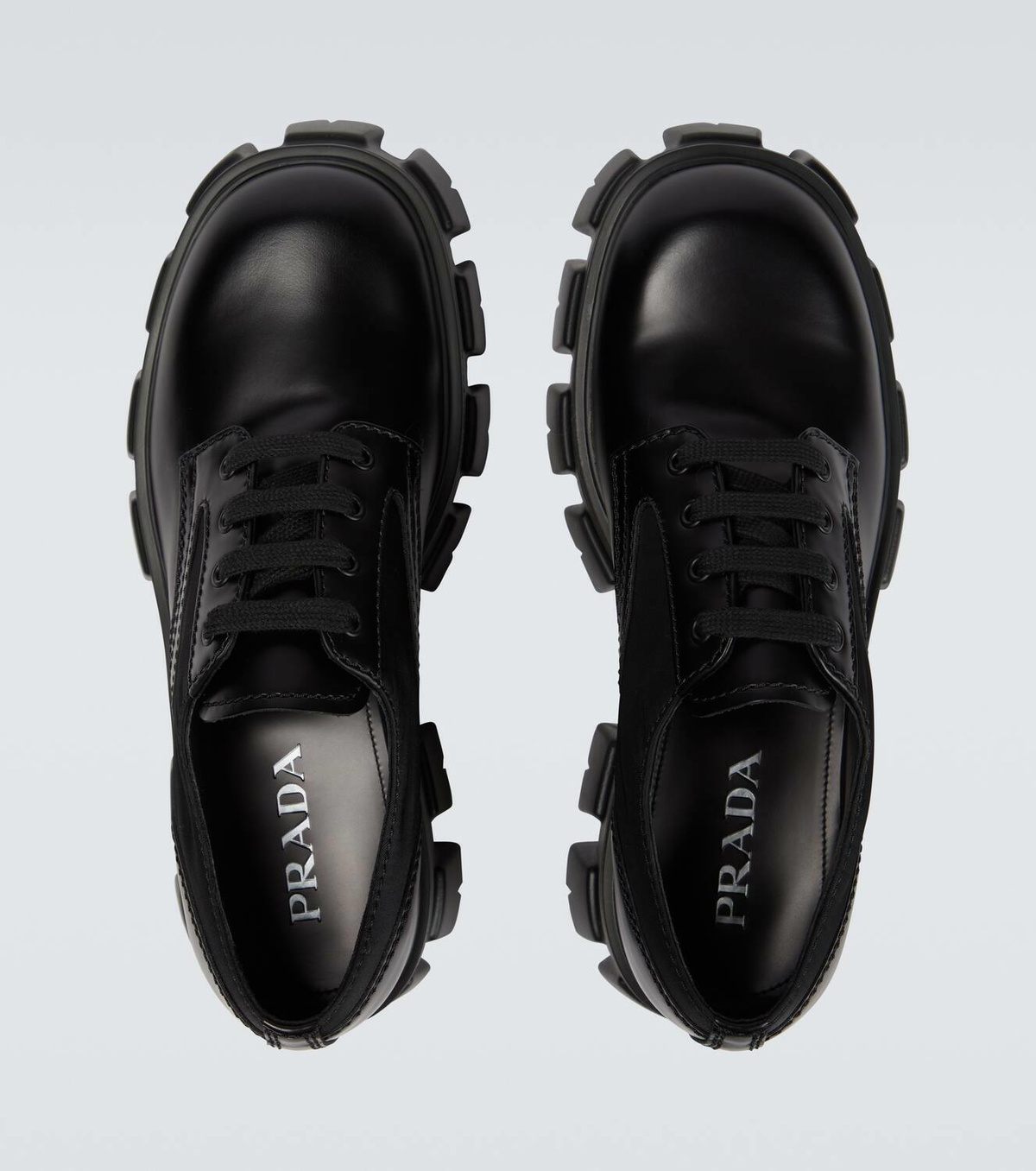 Prada Monolith lace-up leather brogues Prada