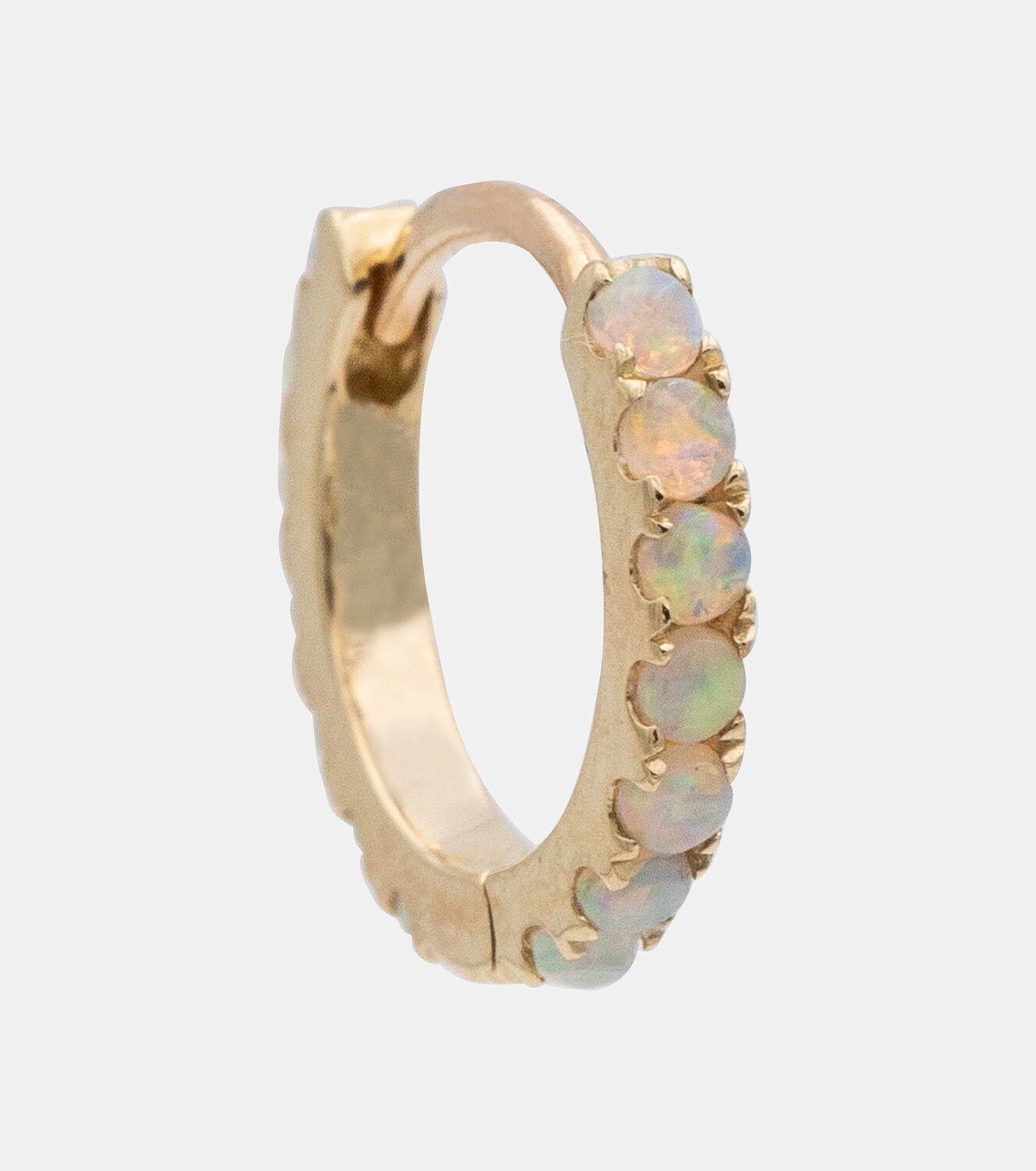 Maria Tash 18kt gold single hoop earring with opals Maria Tash