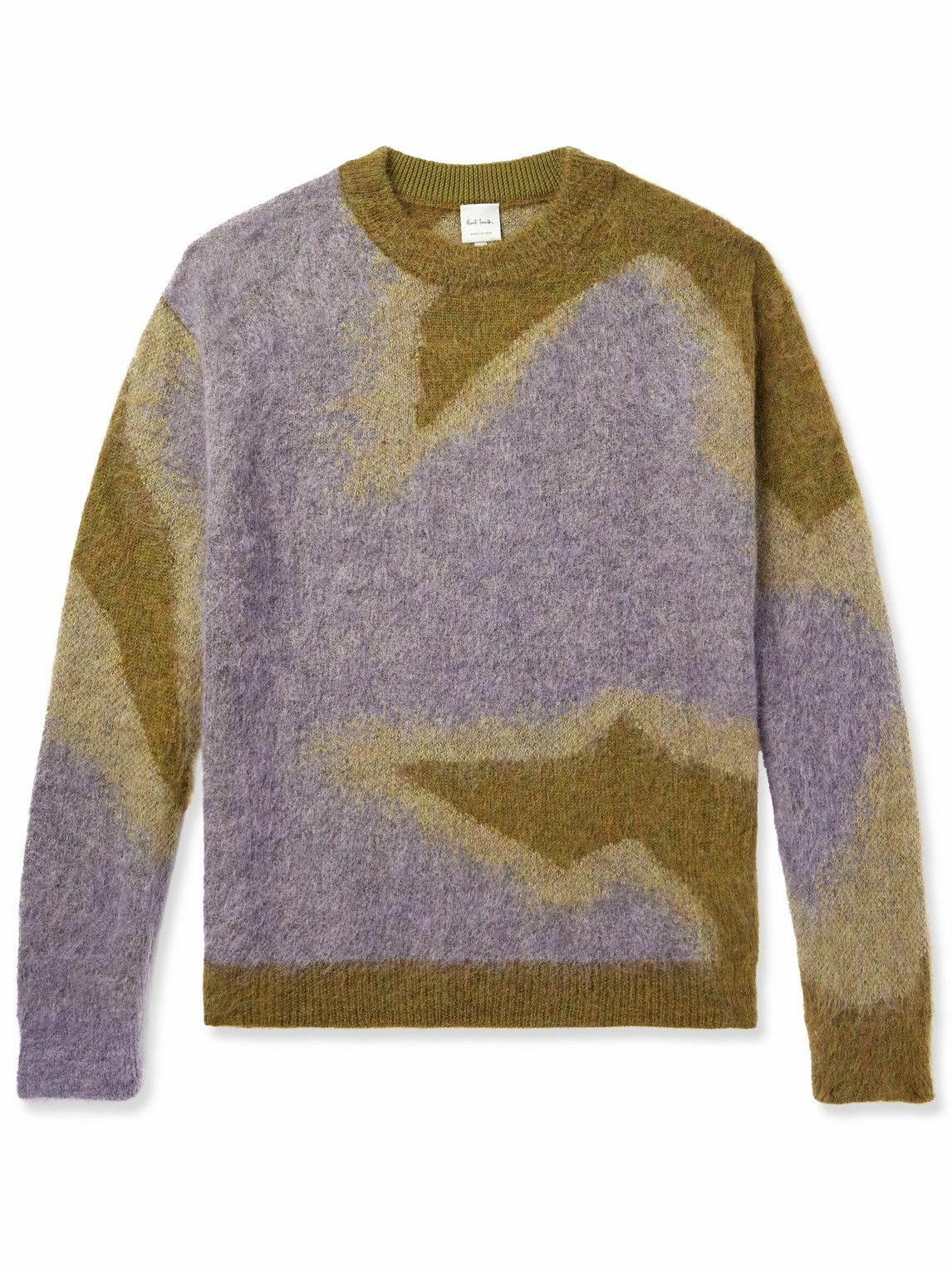 Paul Smith - Brushed Intarsia-Knit Sweater - Green Paul Smith