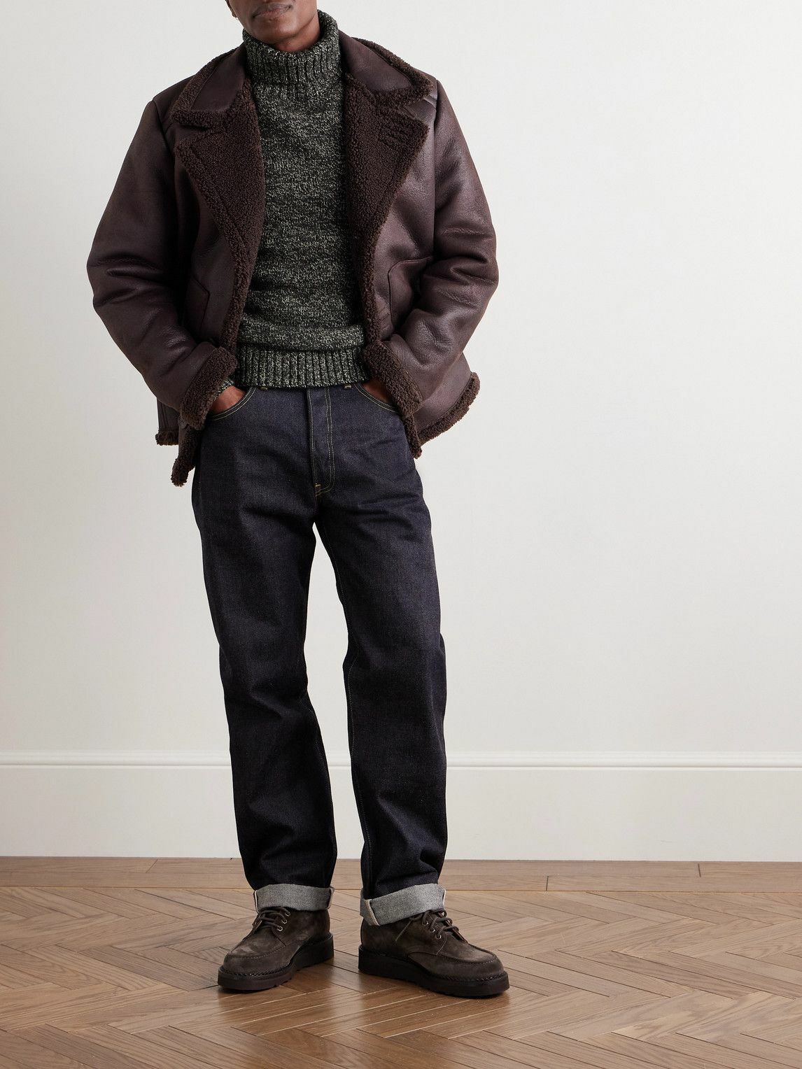 RRL - Wool, Cotton and Linen-Blend Rollneck Sweater - Gray RRL