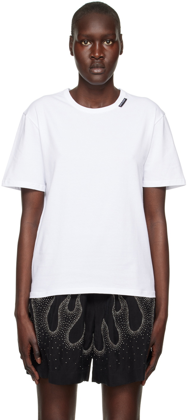 Palm Angels White Essential T-Shirt Palm Angels