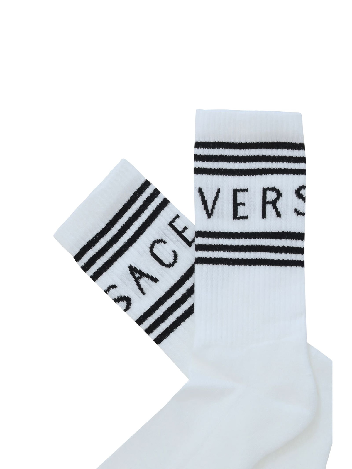 Versace Cotton Socks With Logo Versace